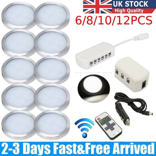 12x 12V LED Spot Lights For VW T4 5 Camper Van Caravan Motorhome white ...