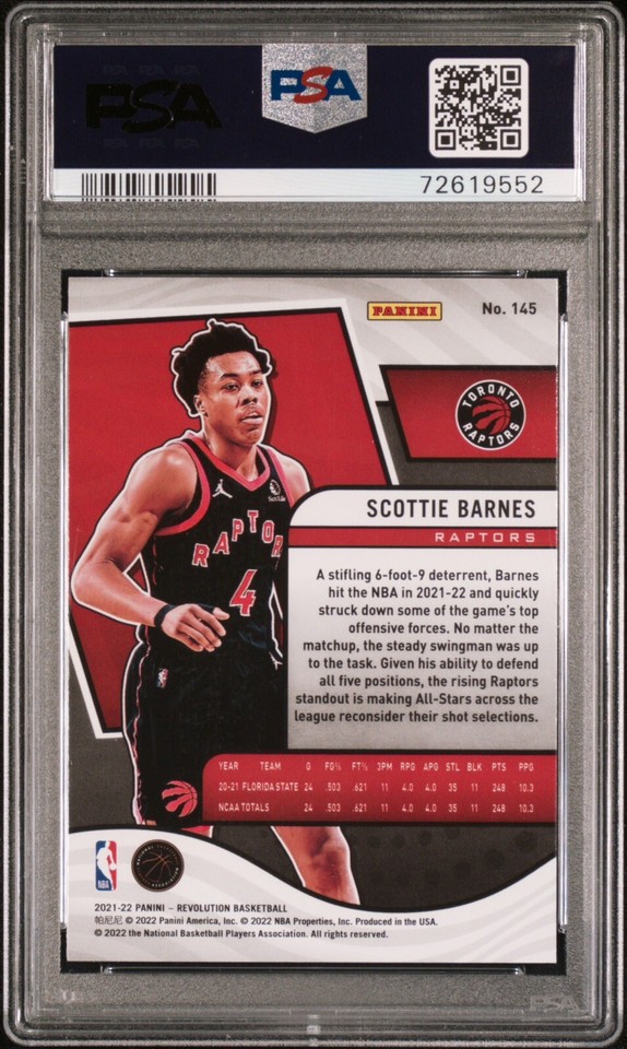 2021 Panini Revolution #145 Scottie Barnes RC - PSA Gem Mint 10 | eBay