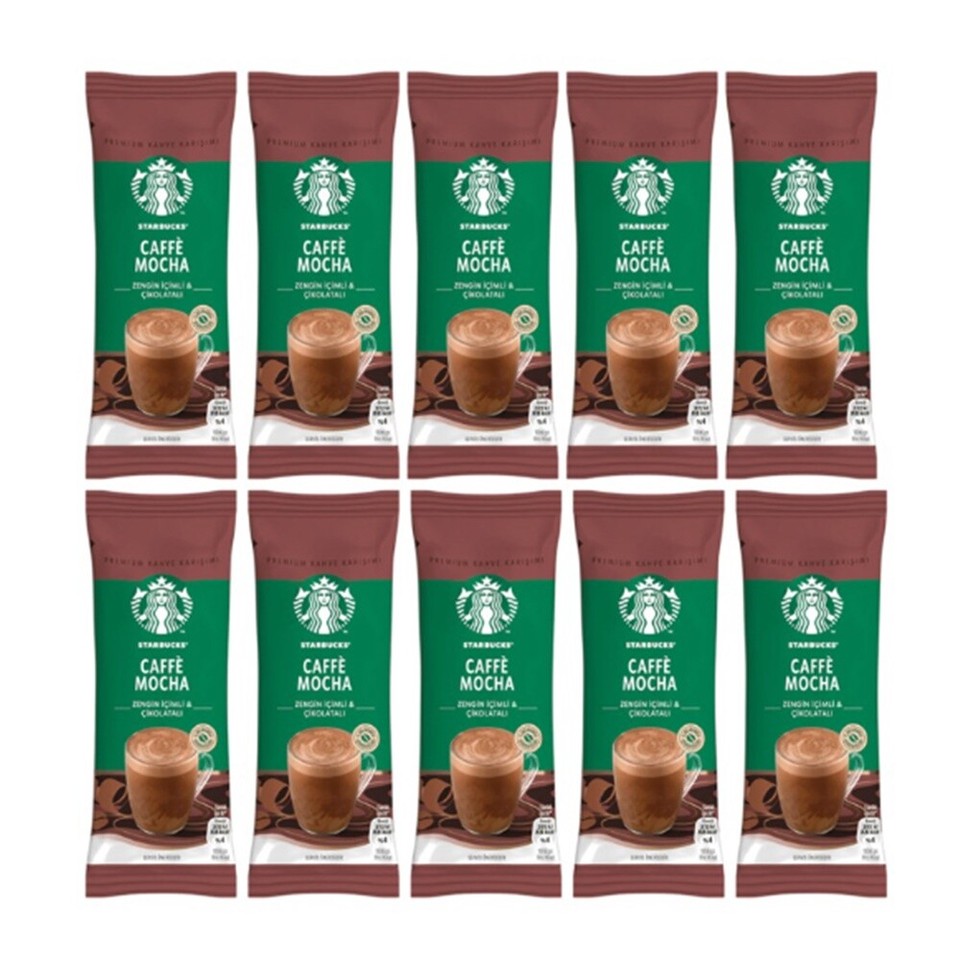Pack of 10 Starbucks Premium Instant Coffee Mixes Mocha/Cappuccino ...
