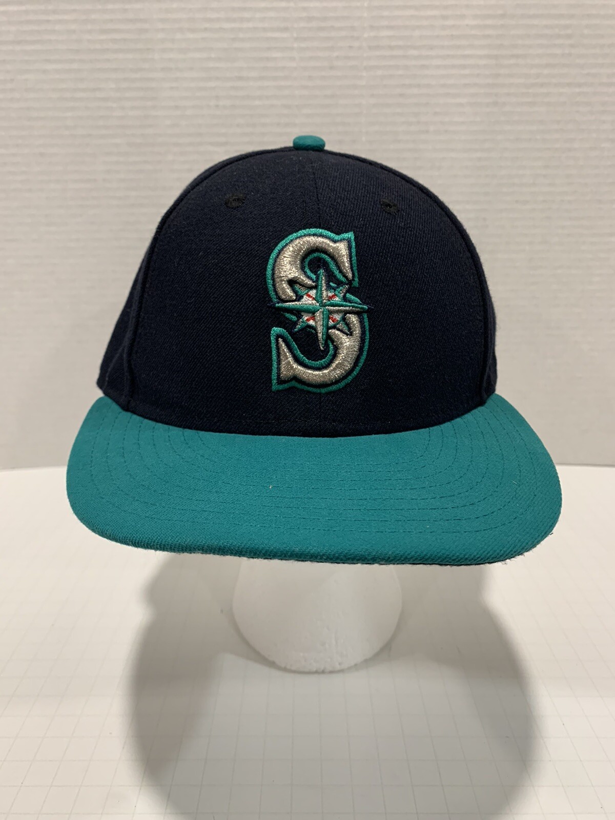 Vintage Seattle Mariners Fitted Hat New Era 59Fifty Size 7 1/4 On Field ...