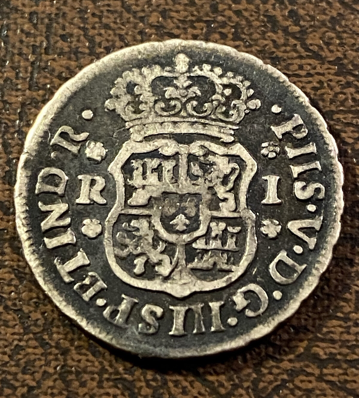 Rare 1746 Mo 1 Real Mexico US Colony Philip V Milled Silver Scarce Coin ...