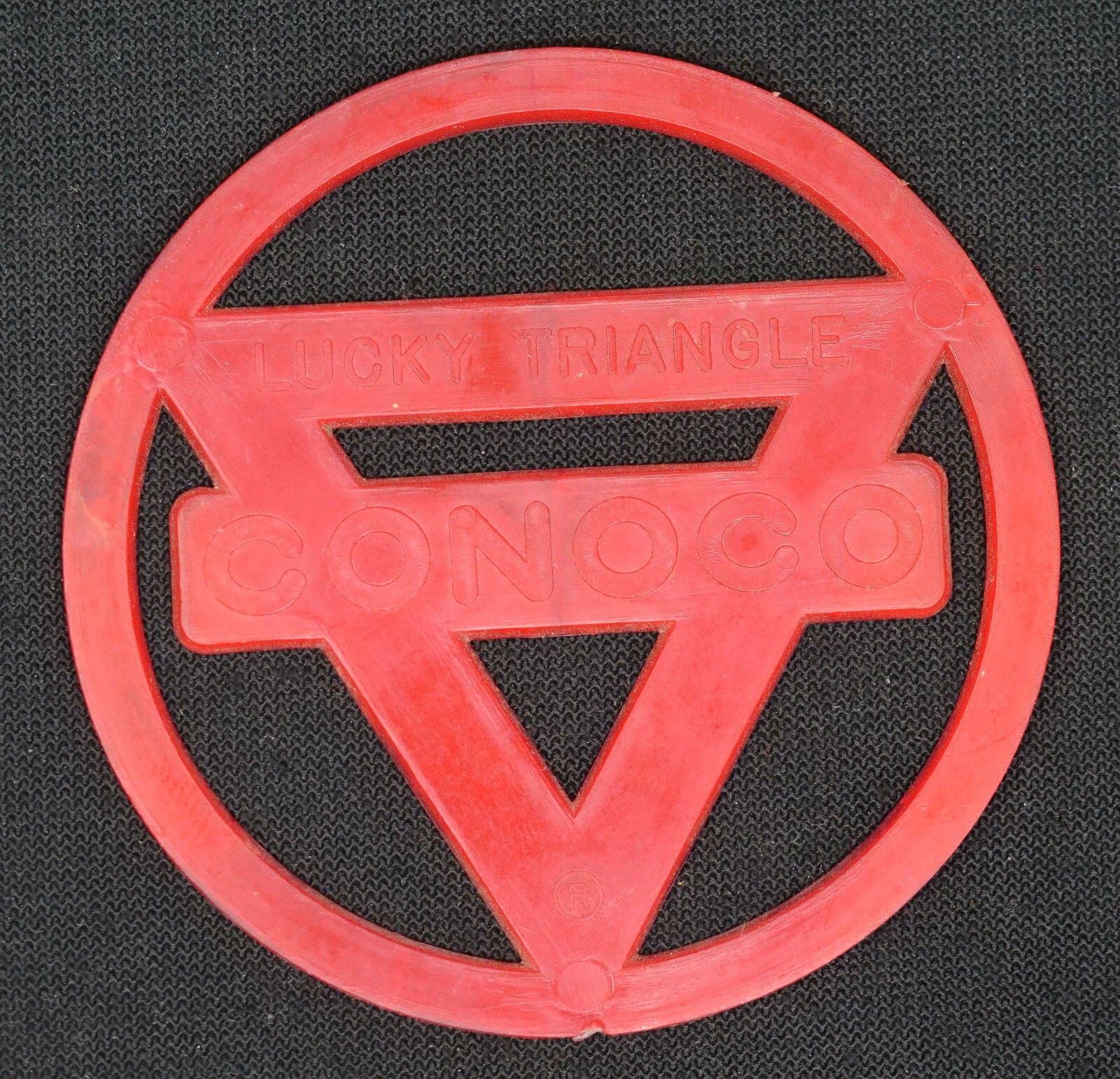 Conoco Lucky Triangle Plastic Badge/Logo 2.5" Wide | eBay