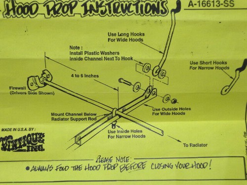 Ford Model A / 32 1932 / Street Hot Rat Rod Hood Prop Kit Stainless ...