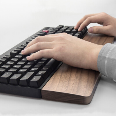 Natural Wooden Mechanical Laptop Keyboard Wrist Rest Pad Hand Support ...