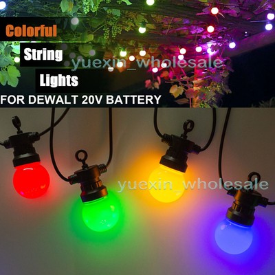 LED String Lights Bulbs Patio Light Outdoor Camping Decor For Dewalt ...