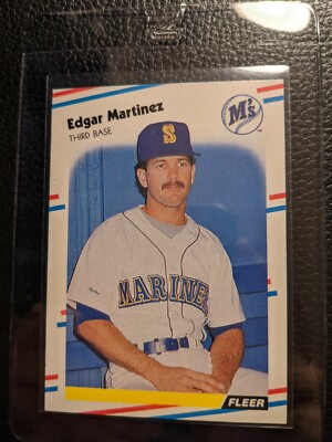 1988 FLEER #378 EDGAR MARTINEZ SEATTLE MARINERS ROOKIE CARD RC HOF | eBay