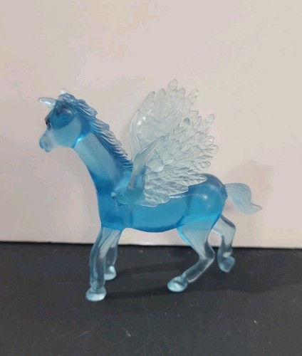 Jaru Toys PEGASUS Blue Translucent Plastic Winged Flying Horse Action ...