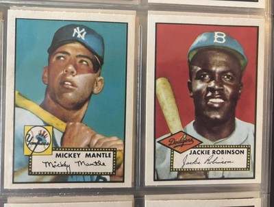 1952 Topps Reprint (1983) set NM Mantle Mays Jackie Robinson IN BINDER ...