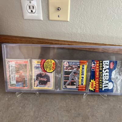 1985 Fleer Baseball Rack Pack Don Mattingly On Top with holder tough ...