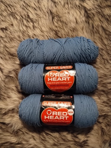 Red Heart 4 ply 100% Virgin Acrylic Fiber 3 Yarn Bundle Lot 382 Country ...