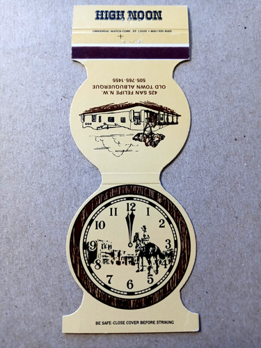 Vintage Matchbook: High Noon, Old Town Albuquerque, NM | eBay