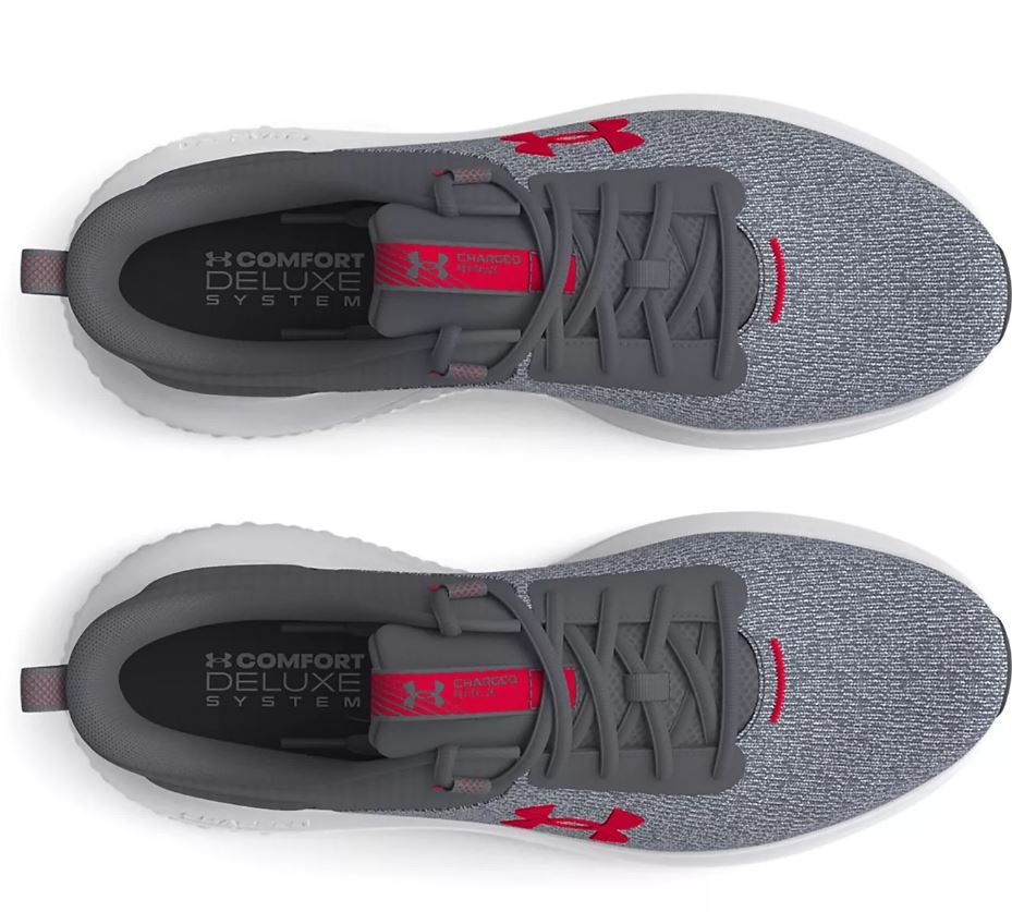 NIB Men Under Armour 3026679 100 UA CHARGED REVITALIZE GREY/L GREY/ RED ...