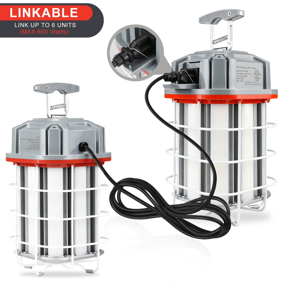 Linkable 150W LED Temporary Work Light High Bay Construction Job Site ...