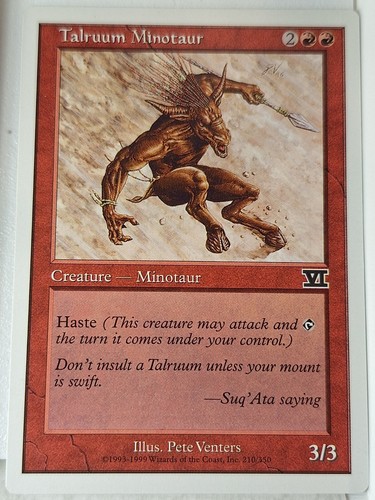 Talruum Minotaur - 6th Edition Core Set - Magic the Gathering MTG Nice ...