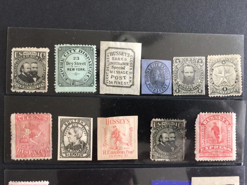 US STAMPS Lot of Various Match & Medicine & Local Post Stamps MINT ...