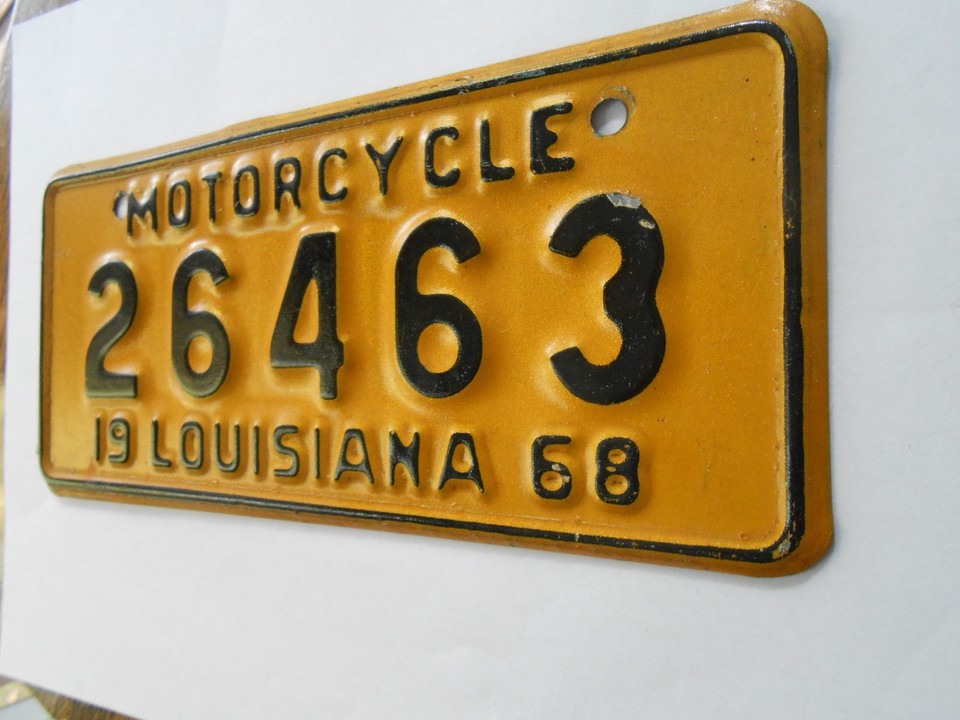 1968 Louisiana Motorcycle License Plate | eBay