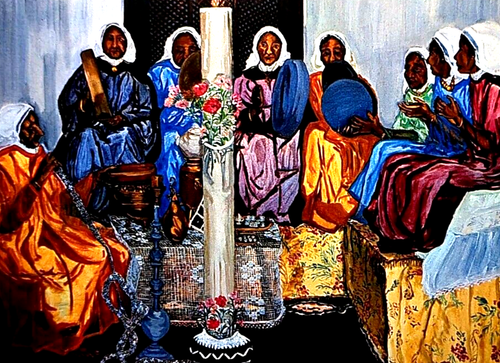 Vintage Saudi Arabia Art Print Bookplate 41 AL-NASBAH Artist Safeya ...