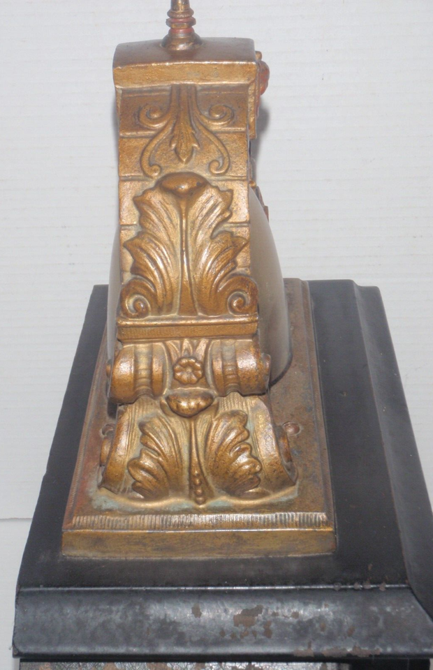 Gilbert "Curfew" Model Rare OPEN ESCAPEMENT Face Clock w/ Bell Top Runs ...