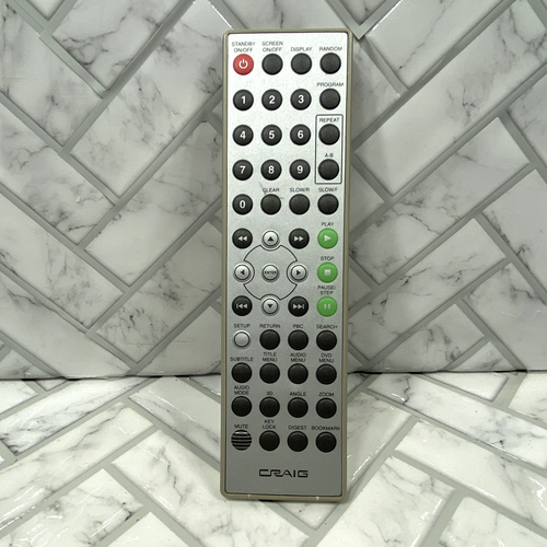 Craig CTFT701 Remote Control For DVD Player Clean Tested & Works SEE ...