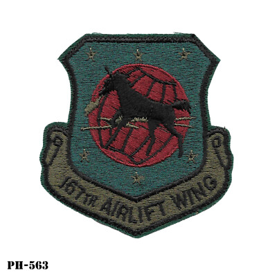 US Air Force 167th Airlift Wing Subdued Sew On Patch ~ New ~ USA | eBay