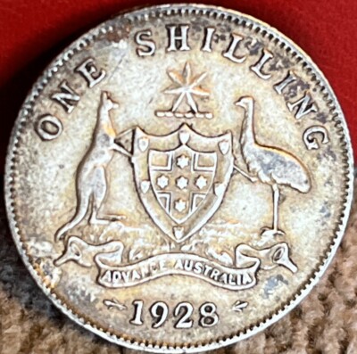 1928 Australia One Shilling - 92.5% Silver Coin - George V H19 | eBay