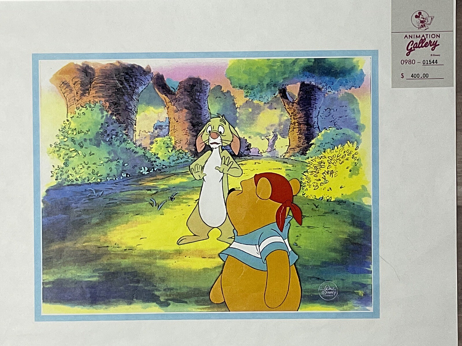 Disney "The New Adventures of Winnie The Pooh" Production Cel With CoA ...