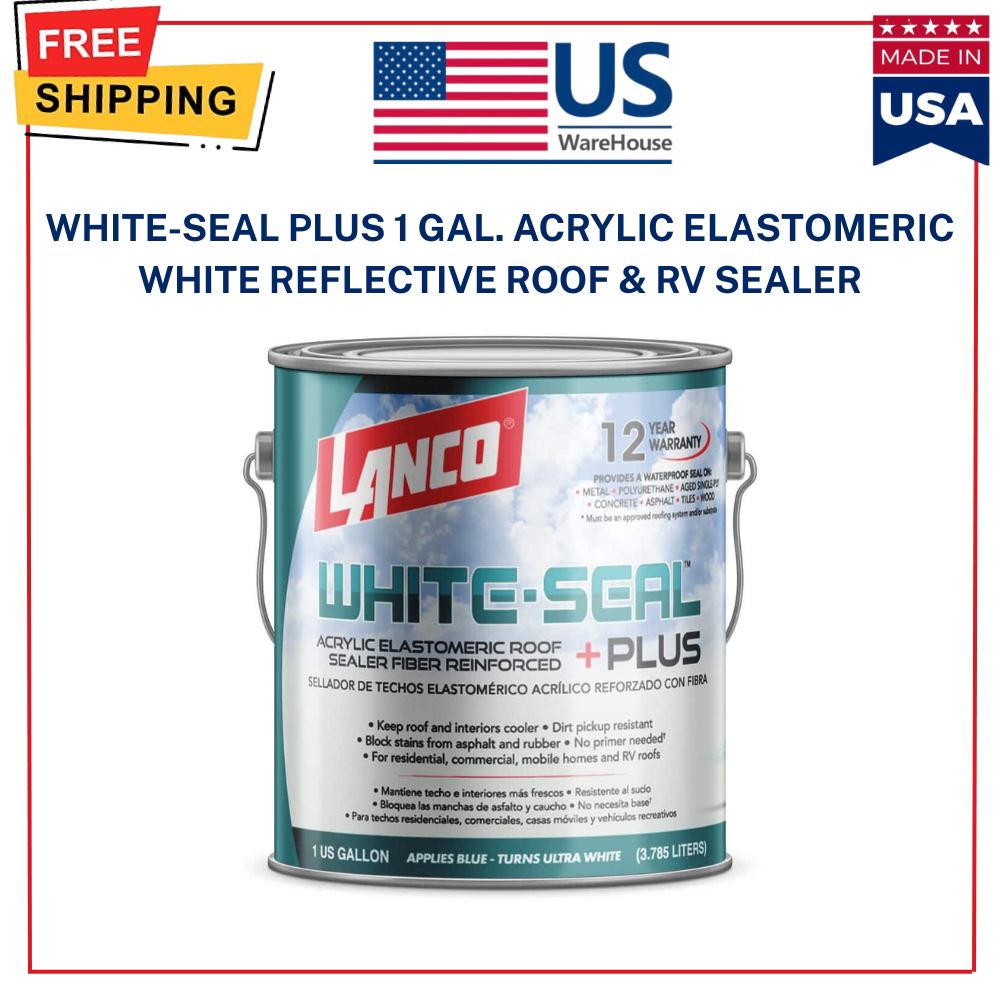 White-Seal Plus 1 Gal. Acrylic Elastomeric White Reflective Roof & RV ...