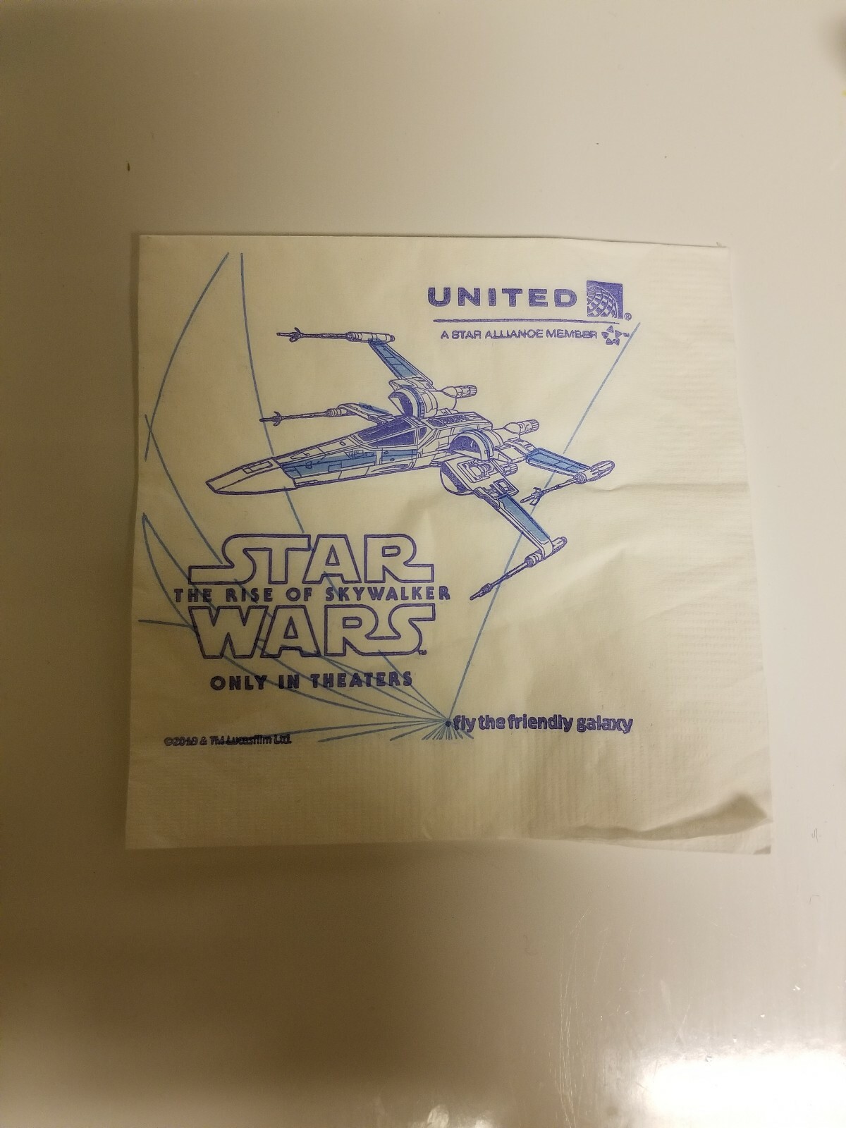 United Airlines Star Wars The Rise Of Skywalker Napkin | eBay