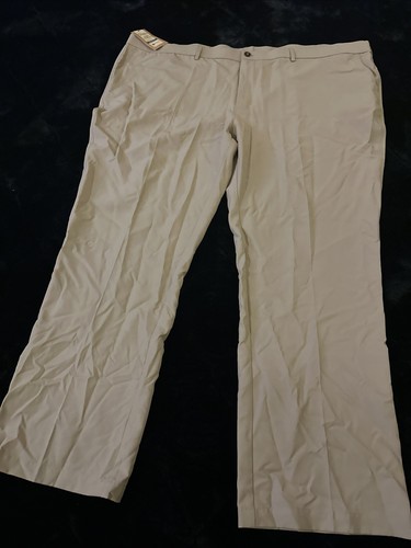 Haggar Performance Microfiber Slacks Size 54 X 32 Color Beige NEW WITH ...