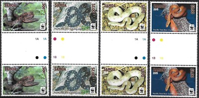 SAMOA - 2015 MNH "WWF Nature - SNAKES" Gutter PAIR !!! | eBay