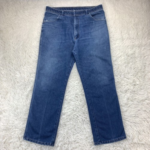 Wrangler Jeans 36x30 Blue Pants Western Straight Stretch Work Denim Tag ...