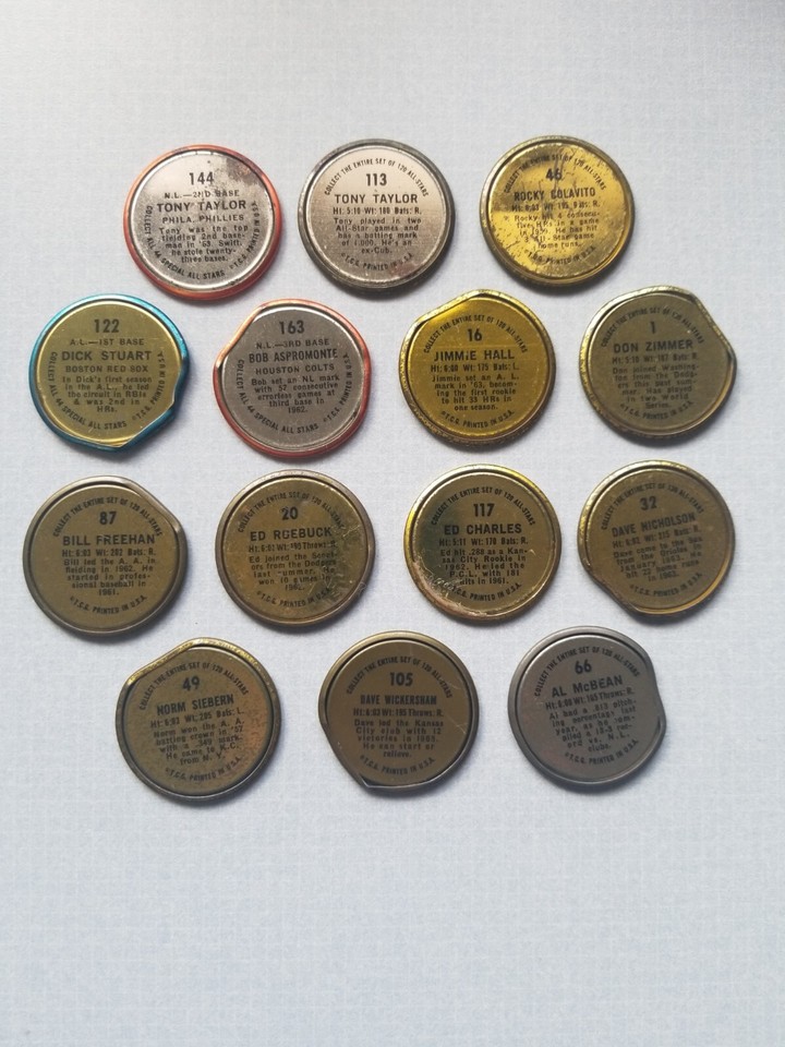 1964 Topps Baseball Coin Lot of 14 Vintage Stars Of The Day ***NICE ...