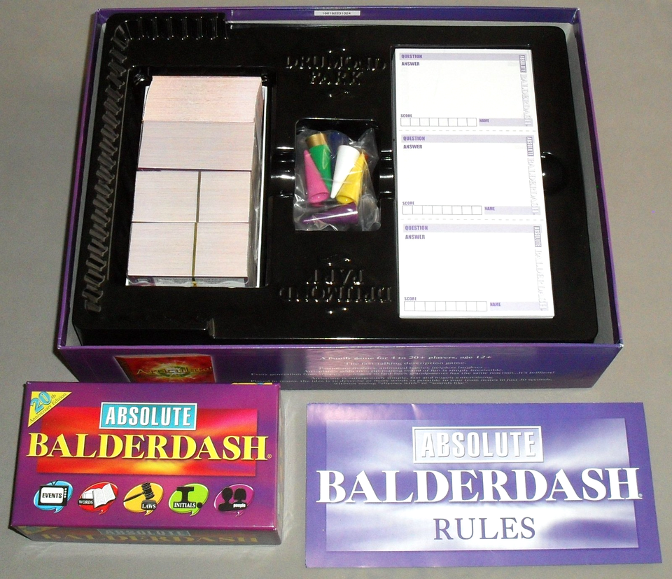 Absolute Balderdash Board Game part SEALED Bluffing Party Strategy 2007 ...