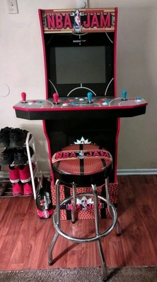 Arcade1Up NBA Jam 1st Generation Arcade Machine w/3-Games/Riser/Stool ...