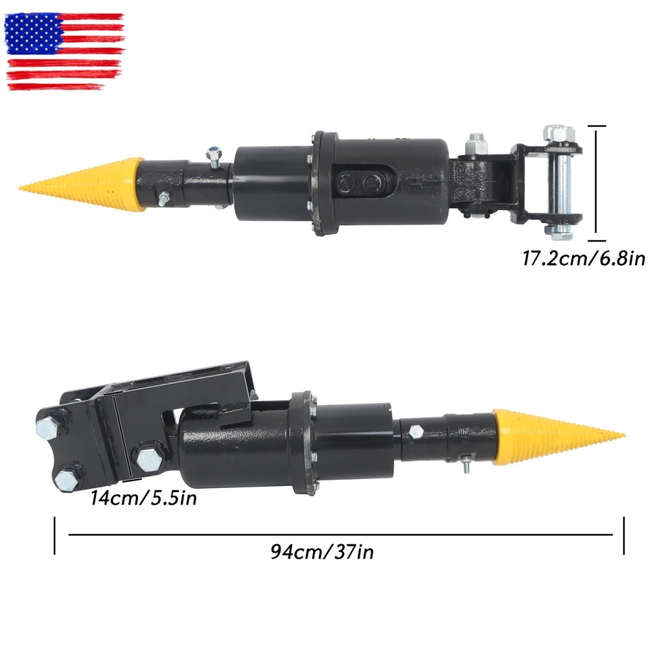 Spiral Screw Log Splitter Cone Hydraulic Wood Splitter With 2 Pins + 2 ...
