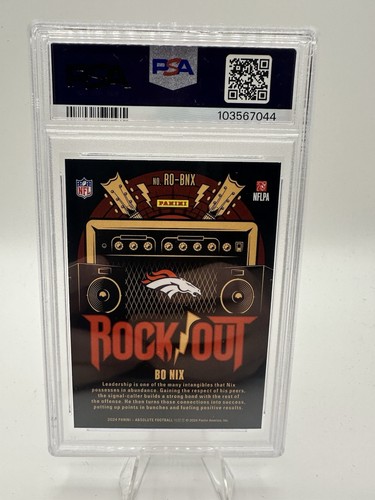 2024 Panini Absolute - Rock Out #RO-BNX Bo Nix Rookie Card PSA9 | eBay