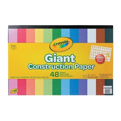 Giant Construction Paper With Stencils, Basic Supplies, 48 Pieces | eBay