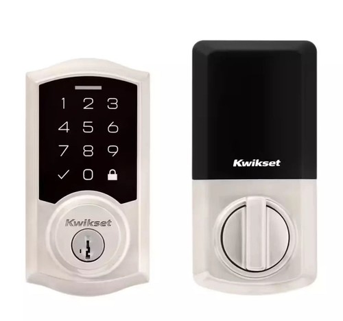 Kwikset SmartCode 270 Traditional Satin Nickel Touchpad Single Cylinder ...