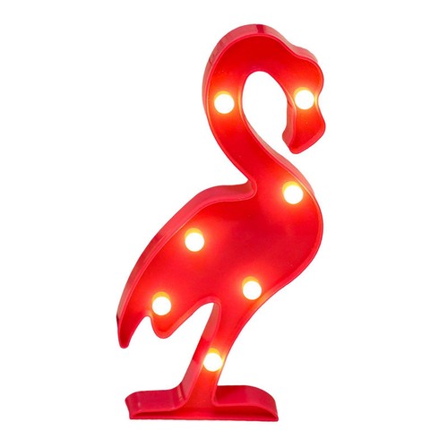 Pink Flamingo Lights Night Light Decorative Battery Powered Party ...