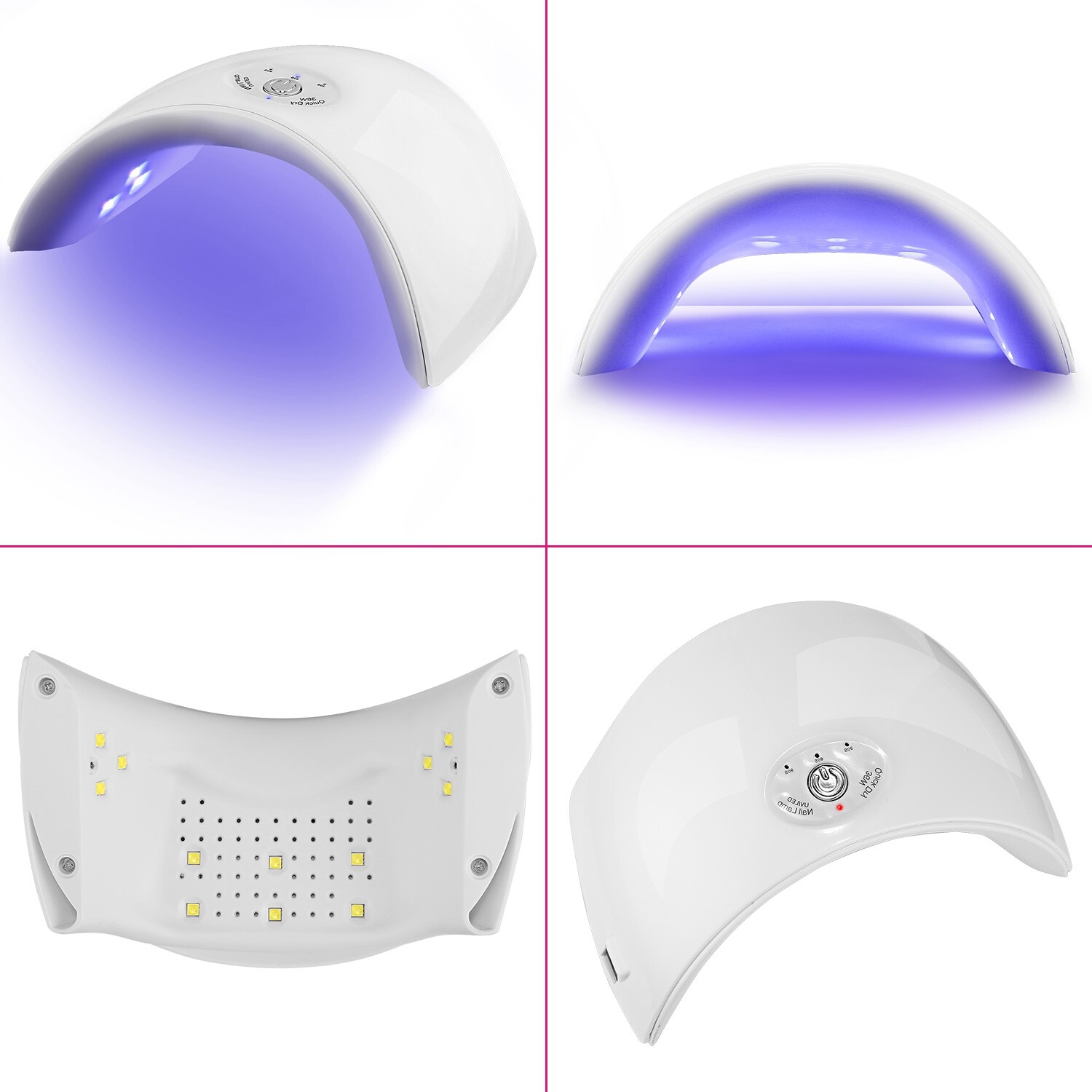 36W LED UV Lamp Nail Gel Dryer 12 LEDs Acrylic Curing Light Spa ...