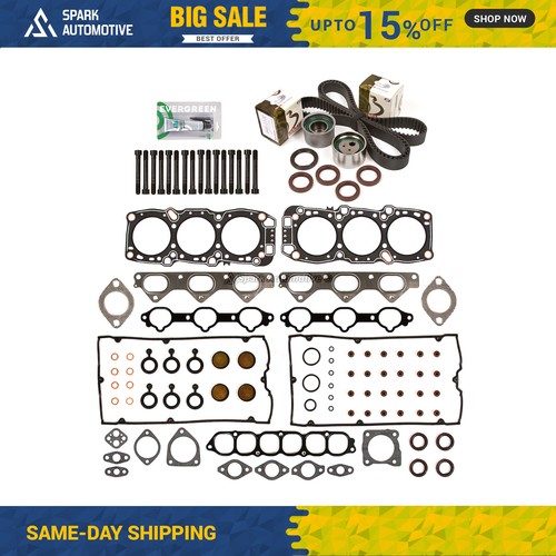 Head Gasket Set Timing Belt Kit Fit 91-99 Mitsubishi Dodge Stealth ...