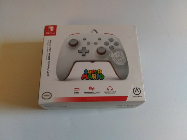 PowerA Enhanced Wired Controller for Nintendo Switch - Mario White ...