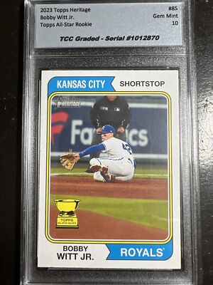 2023 Topps Heritage Bobby Witt Jr. All Star Rookie Cup TCC Graded Gem ...