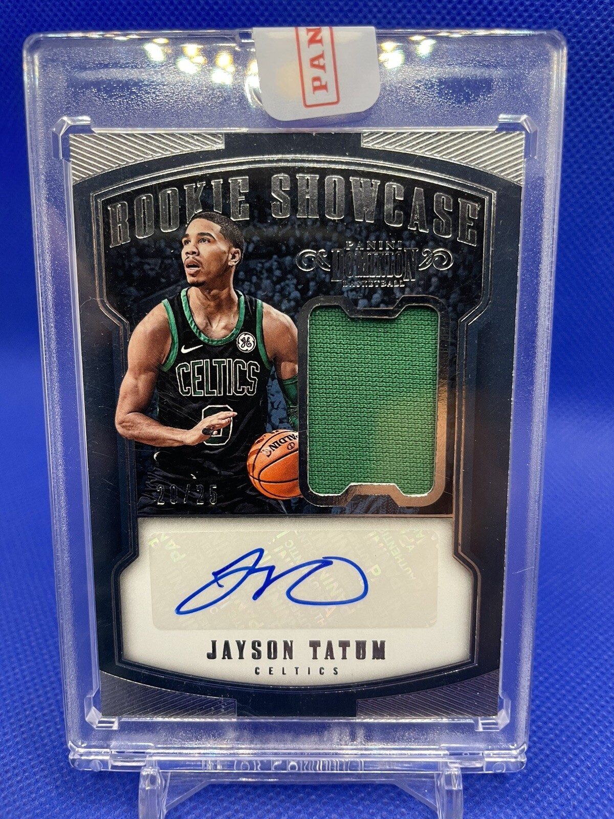Jayson Tatum 2017-18 Panini Dominion /25 Auto Patch RC Rookie Showcase ...