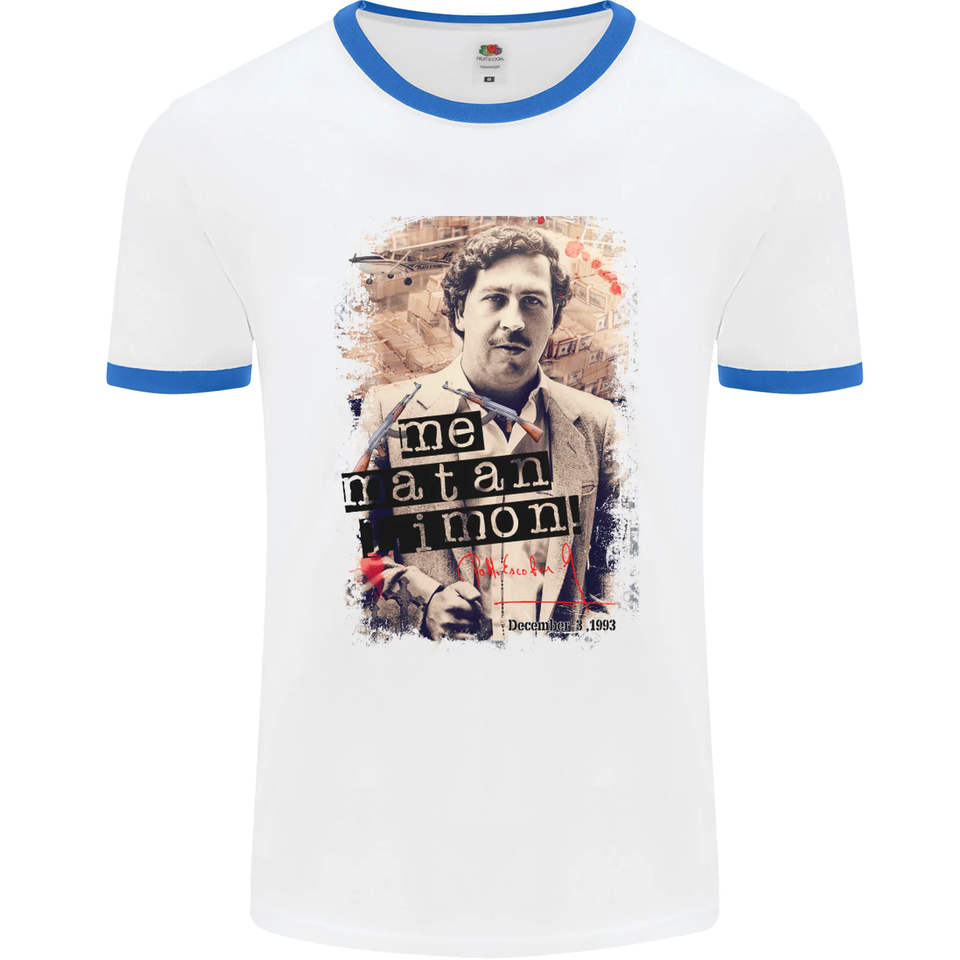 Pablo Escobar Me Matan Limon Mens Ringer T-Shirt | eBay Australia