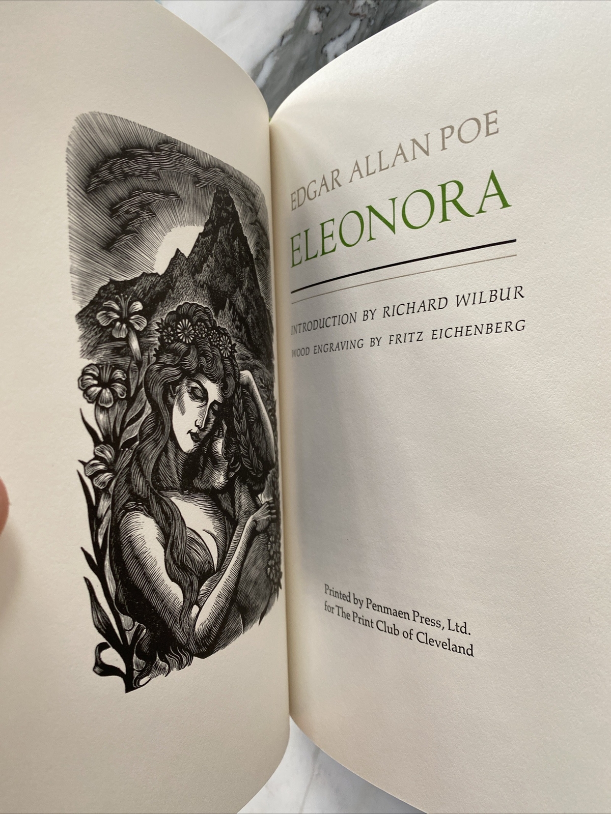 Edgar Allen Poe, ELEONORA 1979, Fritz Eichenberg Woodblock, Cleveland ...