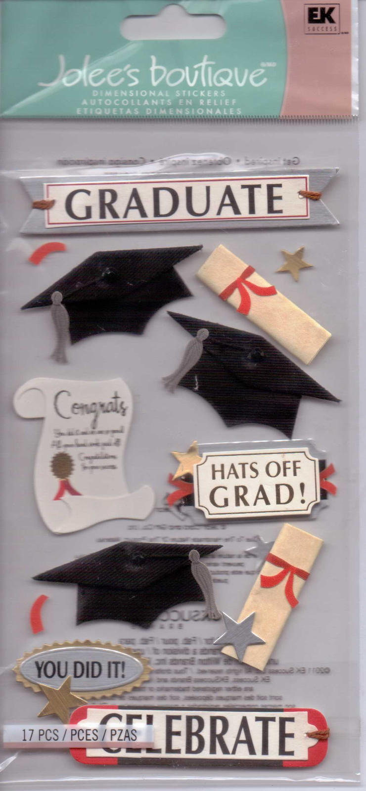 Jolee's GRADUATION themed embellishment stickers~U PICK~NICE!! Quick ...