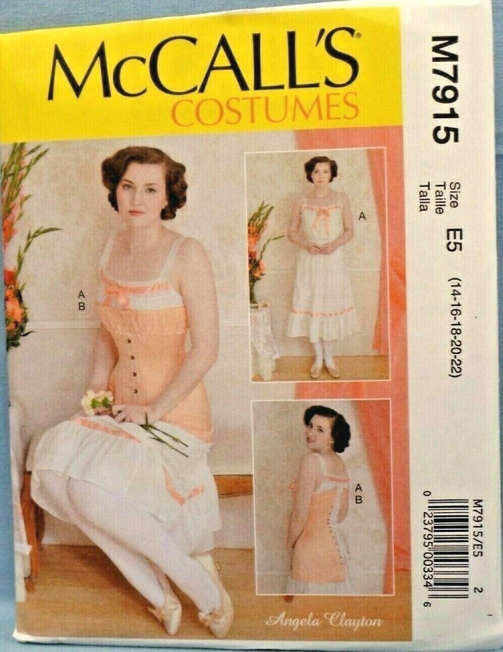 McCalls Pattern M7915 Vintage Chemise and Corset Misses 14-22 Uncut for ...