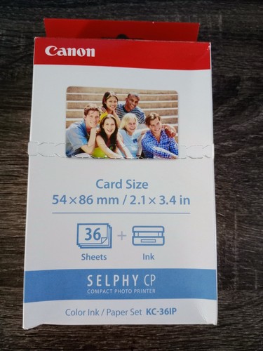 Canon KC-36IP Color Ink Cassette & Color Print Paper Card Size 36 ...