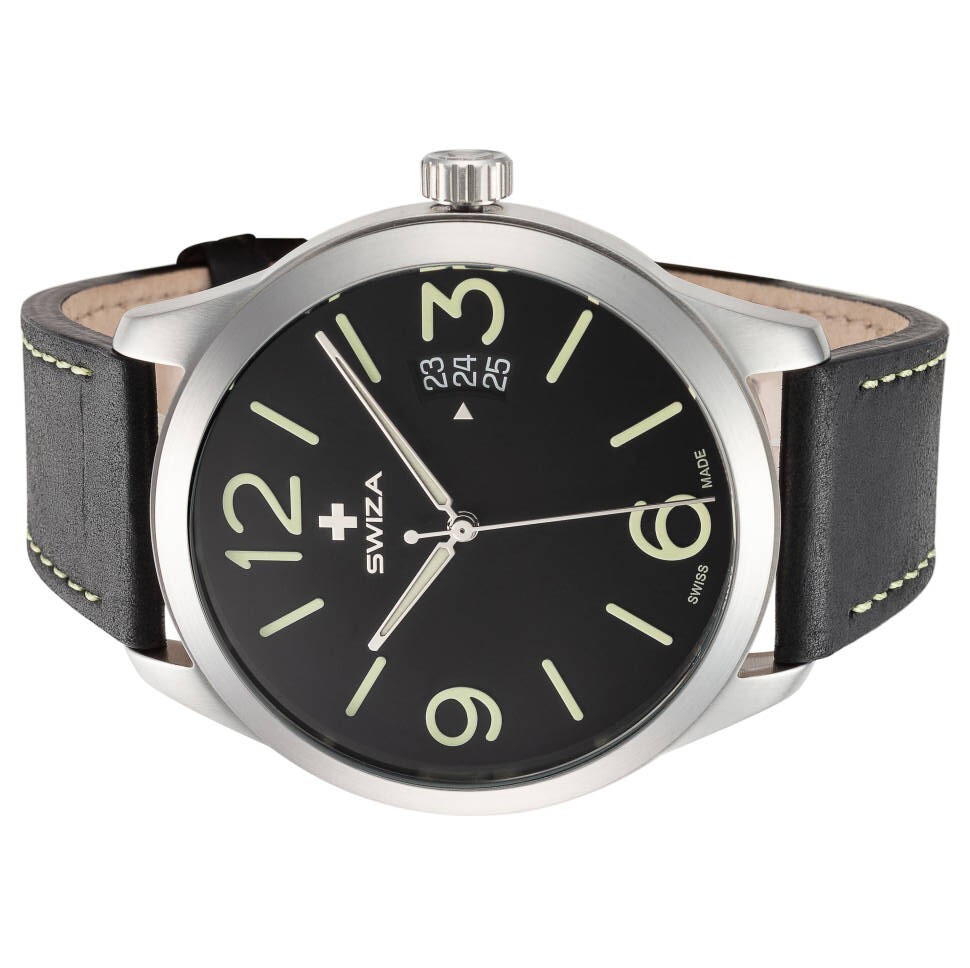 SWIZA Magnus Watch 0871.1001 Leather Strap 48mm Dial 100m W/R Swiss ...